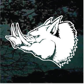 Wild Hog Head Mount Car Decals & Window Stickers | Decal Junky