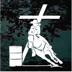 Barrel Racing At The Cross Car Window Decals & Stickers | Decal Junky