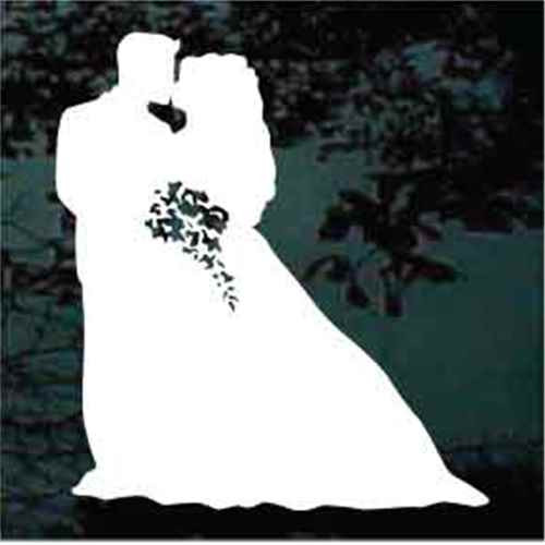 Solid Bride & Groom Window Decals & Car Stickers