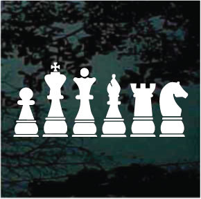 Chess Pieces Car Decals & Window Stickers | Decal Junky