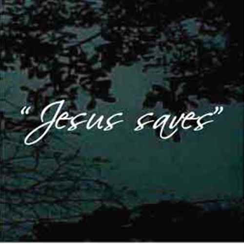 Jesus Saves Car Window Decals & Stickers | Decal Junky