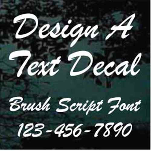 Brush Script Vinyl Lettering Decals & Car Window Stickers | Decal Junky
