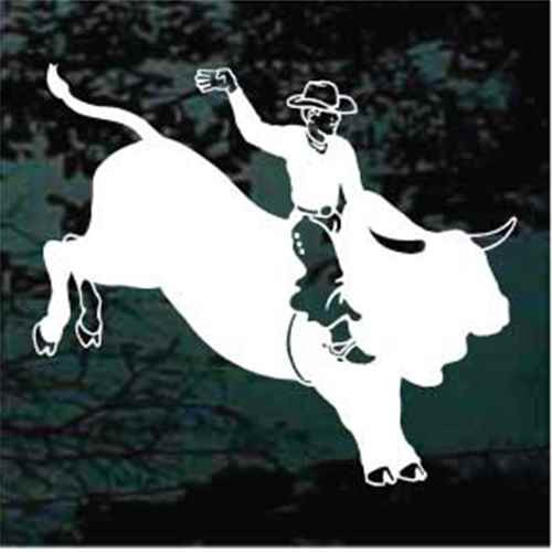 Solid Bull Rider Car Window Decals & Stickers | Decal Junky