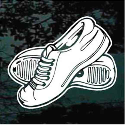 Running Shoes Car Decals & Window Stickers | Decal Junky
