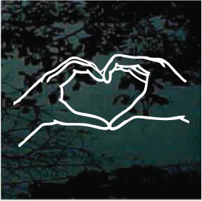 Hand Heart Sign Decal & Window Sticker