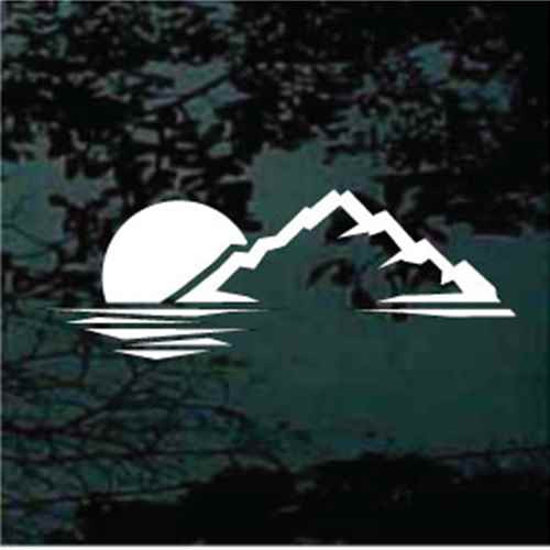 Mountain Sunset Decals & Stickers - Decal Junky