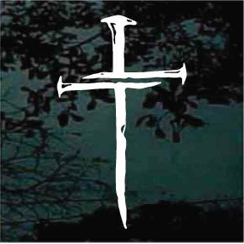 3 Nails Cross Car Decals & Window Stickers - Decal Junky