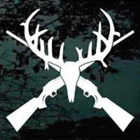 Rifles Crossed Deer Skull Decals | Decal Junky