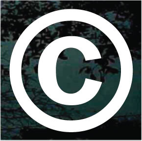 Copyright Symbol Decal & Window Sticker