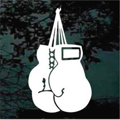 Solid Boxing Gloves Car Decals & Window Stickers | Decal Junky