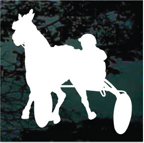 Harness Racing Silhouette Car Decals & Window Stickers | Decal Junky
