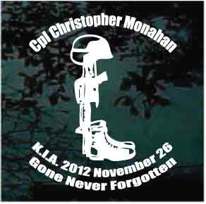 Fallen Soldier Memorial Car Window Decals Stickers Decal Junky