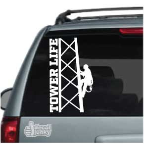 Tower Life Tower Climber Decals Stickers for Cars Trucks Windows