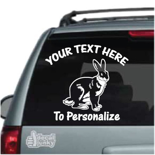 Sitting Rabbit Car Window Decals & Stickers | Decal Junky
