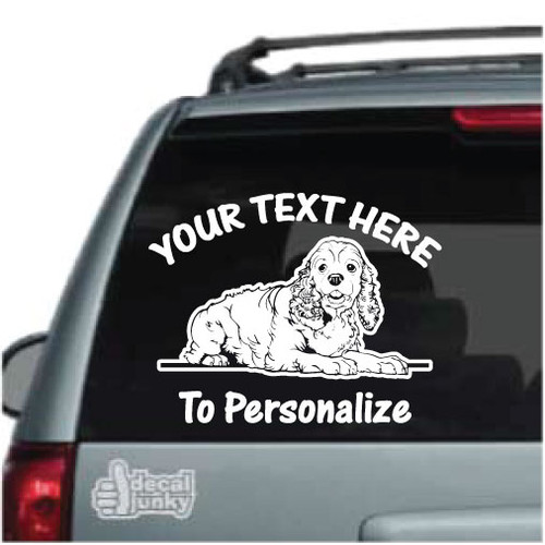 Cocker Spaniel Down Car Decals & Stickers | Decal Junky
