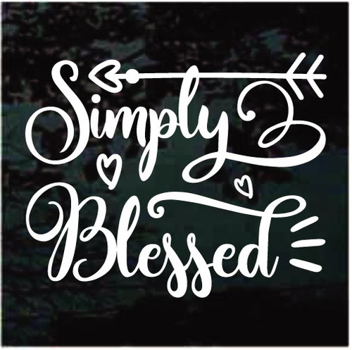 Blessed Christian Quote Car Window Decals & Stickers | Decal Junky