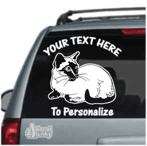 Siamese Cat Decals & Car Window Stickers | Decal Junky
