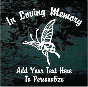 In Loving Memory Butterfly & Dragonfly Car Decals & Stickers | Decal Junky