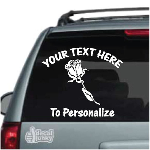 Long Stemmed Rose Car Decals & Stickers | Decal Junky