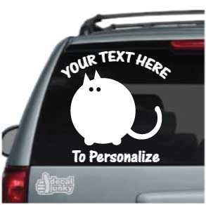 Fat Cat Cartoon Decals & Car Window Stickers | Decal Junky