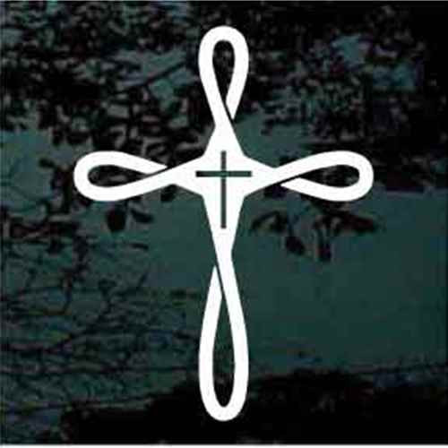 Cross Inside A Cross Decals Car Window Stickers
