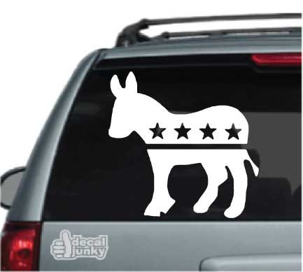 Democratic Donkey Car Decals & Window Stickers | Decal Junky