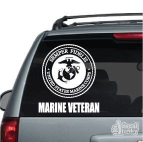 US Marines Logo Veteran Car Window Decals & Stickers | Decal Junky