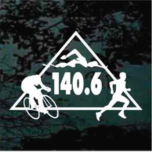 140.6 Full Ironman Triathlon Decals & Window Stickers | Decal Junky
