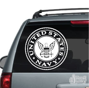 Navy Logo Car Window Decals & Stickers | Decal Junky