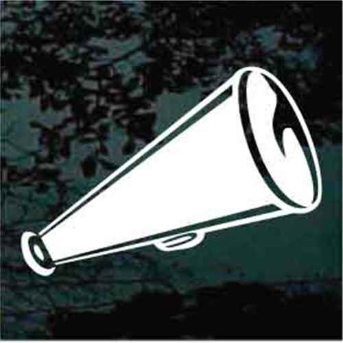 Paw Print Megaphone Car Decals & Window Stickers | Decal Junky