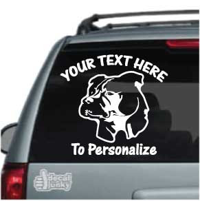 Majestic Pitbull Head Decals & Car Window Stickers | Decal Junky
