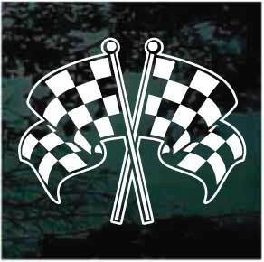 Checkered Race Flag Decals Stickers for Cars Trucks Windows