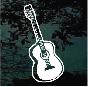 Acoustic Guitar Decals & Car Window Stickers | Decal Junky