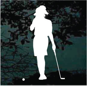Lady Golfer Car Decals & Window Stickers | Decal Junky