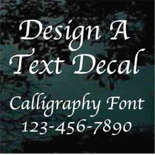 Calligraphy Vinyl Lettering Decals & Car Window Stickers | Decal Junky