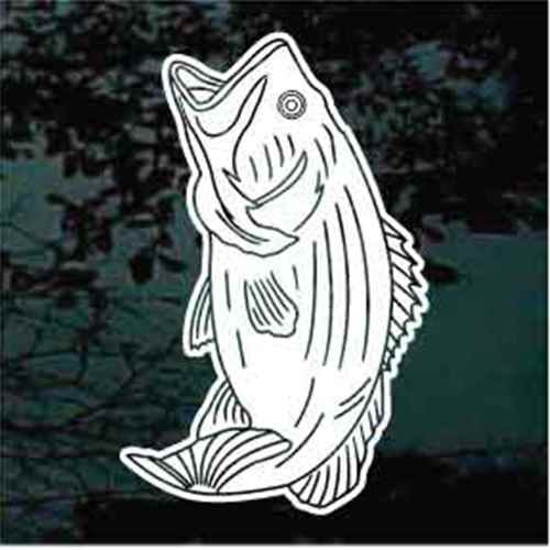 Bass Fish With Details Car Decals & Window Stickers | Decal Junky