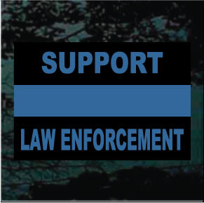 Support Law Enforcement Decal & Window Sticker Design 01