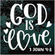 God Is Love 1 John 4:8 Bible Verse Decals & Stickers | Decal Junky