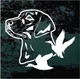 Labrador Retriever Head With Ducks Decals Stickers | Decal Junky