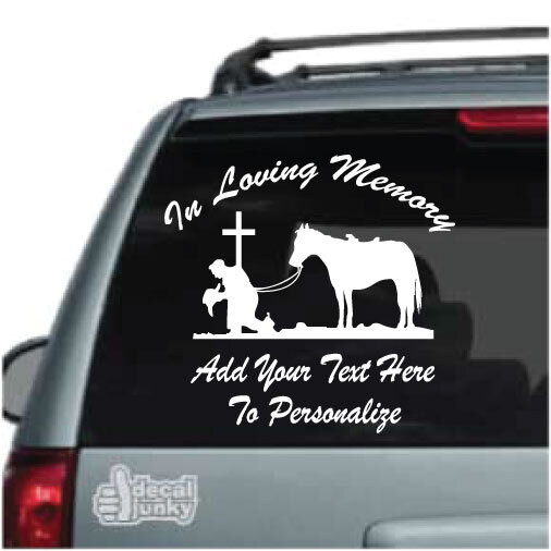 Cowboy Cowgirl Rodeo Memorial Decals Stickers for Cars Trucks Windows
