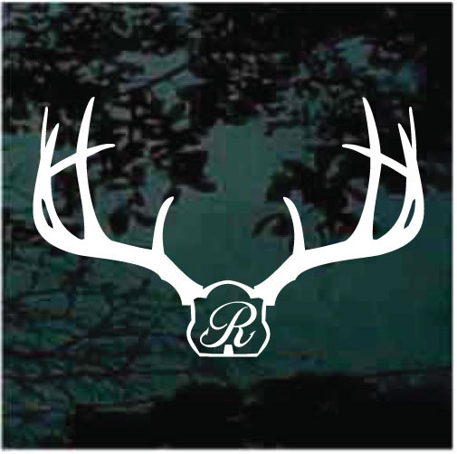 Deer Mount Fish Hook Monogram Decals & Stickers | Decal Junky