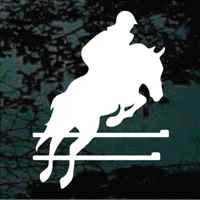 Solid Horse Jumping Decals & Car Window Stickers | Decal Junky