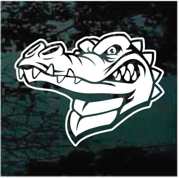 Mean Alligator Head Decals | Decal Junky