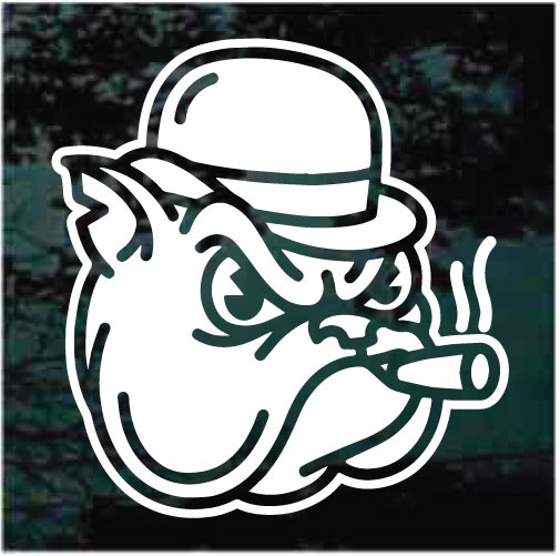 Bulldog Smoking Cigar Decals & Stickers | Decal Junky