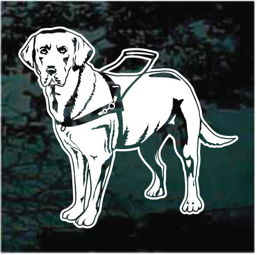 Labrador Retriever Service Dog Car Decals & Stickers | Decal Junky