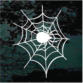 Spider Web With Spider Car Decals & Window Stickers | Decal Junky