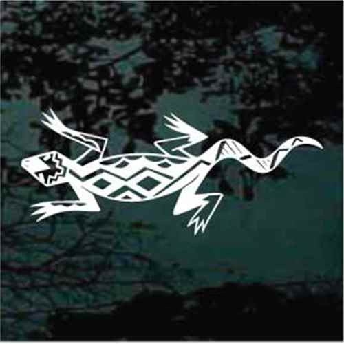 Aztec Petroglyph Lizard Car Decals & Window Stickers | Decal Junky