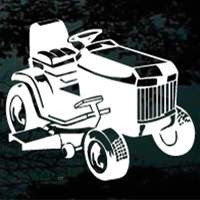 Riding Lawnmower Decal & Window Sticker Design 01