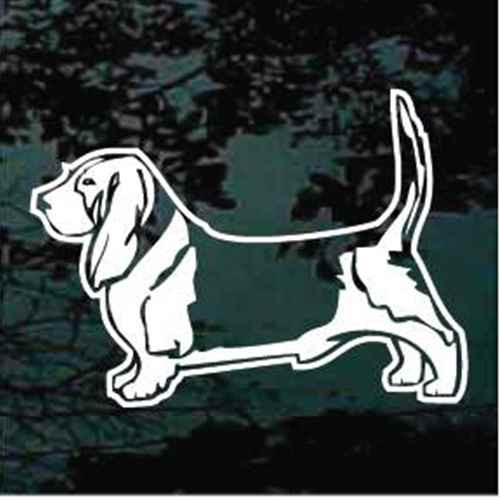 Full Body Basset Hound Decals & Car Window Stickers | Decal Junky