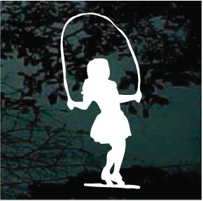 Girl Jumping Rope Car Decals & Window Stickers | Decal Junky